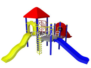 China outdoor playground galvanized steel Children's slide combination-ET-E04A supplier