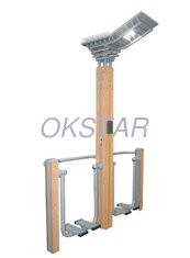 China wood like street lamp outdoor fitness equipment supplier