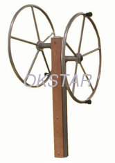 China outdoor wooden fitness equipment--WPC wood arm wheel supplier