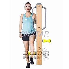China outdoor fitness equipments WPC materials based leg massager supplier