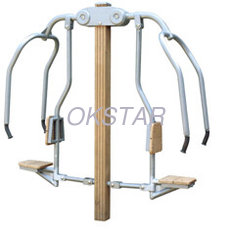 China outdoor exercise equipments WPC materials based chest press push trainer supplier